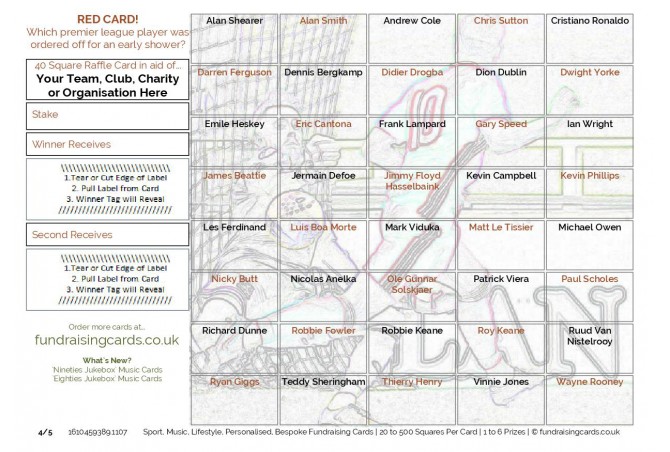 `Assorted Theme` Football Fundraising Scratch Cards / Raffle Ticket ...