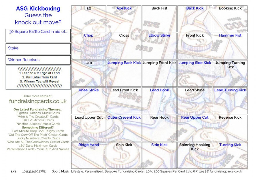 A5 `Personalised For You` Fundraising Scratch Cards / Raffle Ticket ...